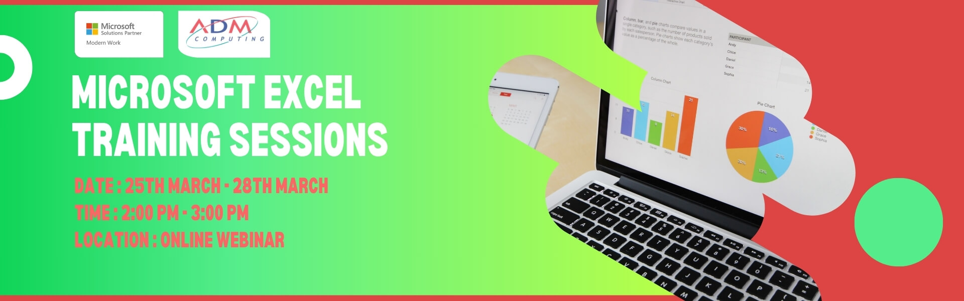 Microsoft Excel Training • ADM Computing