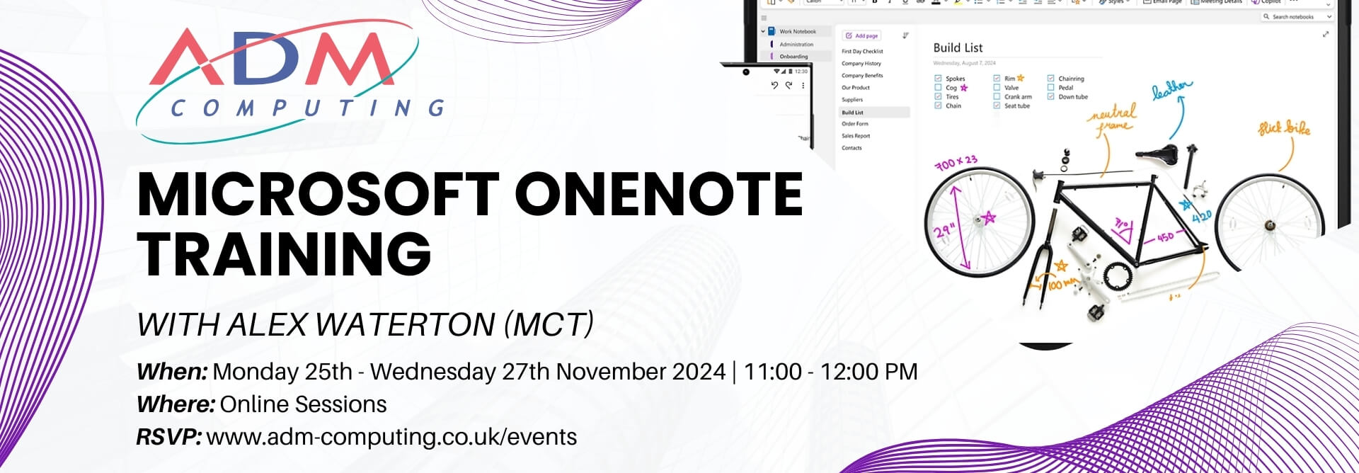Microsoft OneNote Training - Free Online Sessions • ADM Computing